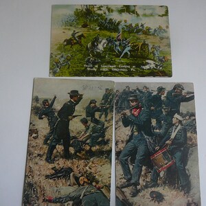Vintage Civil War Postcard Scenes 3 Total - Etsy
