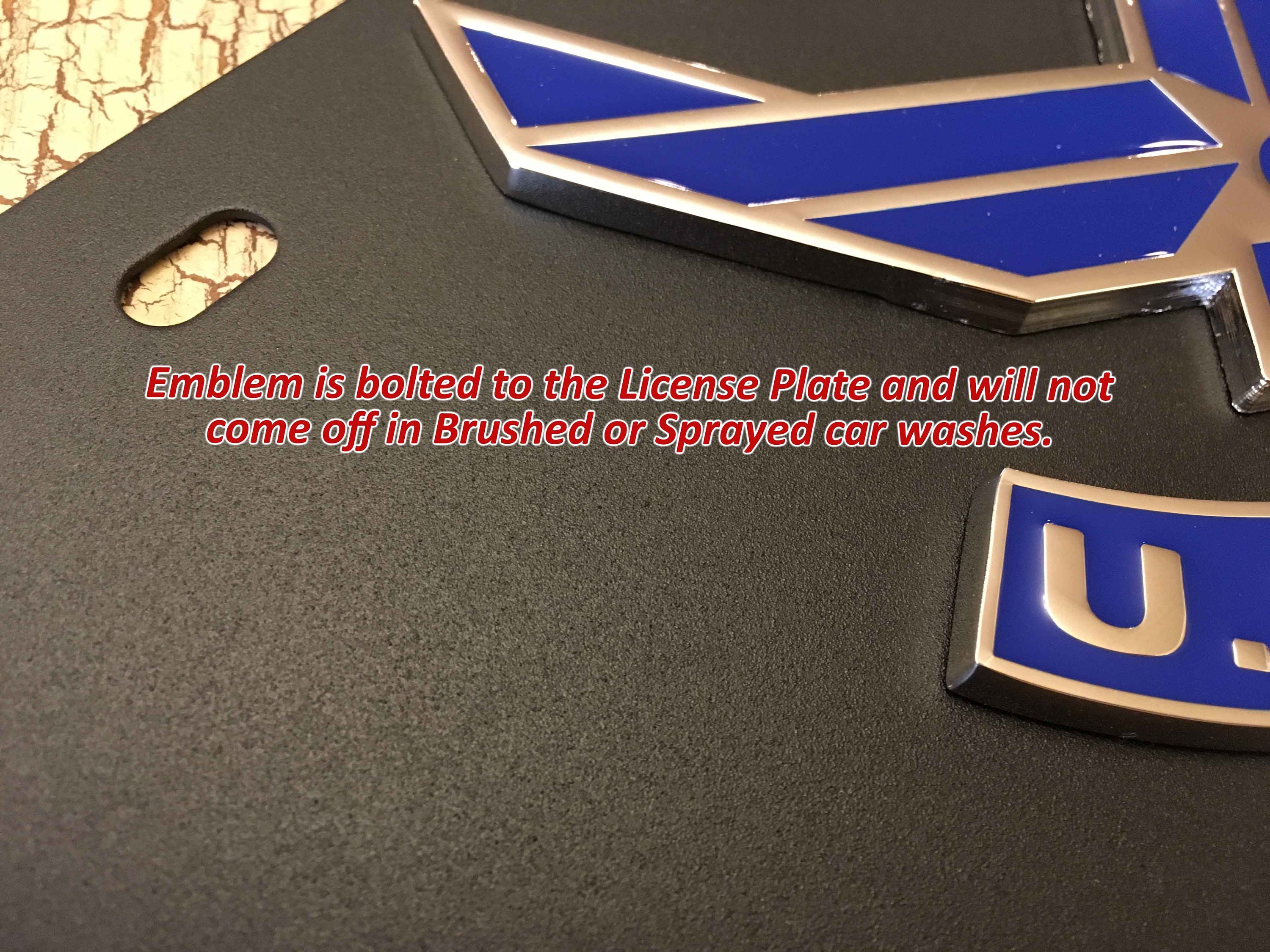 AIR FORCE License Plate 3D Metal WINGS Black Powder Coated | Etsy