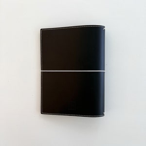 A5 Leather Notebook Cover Refillable, Cover in Black Leather A5 Size ...