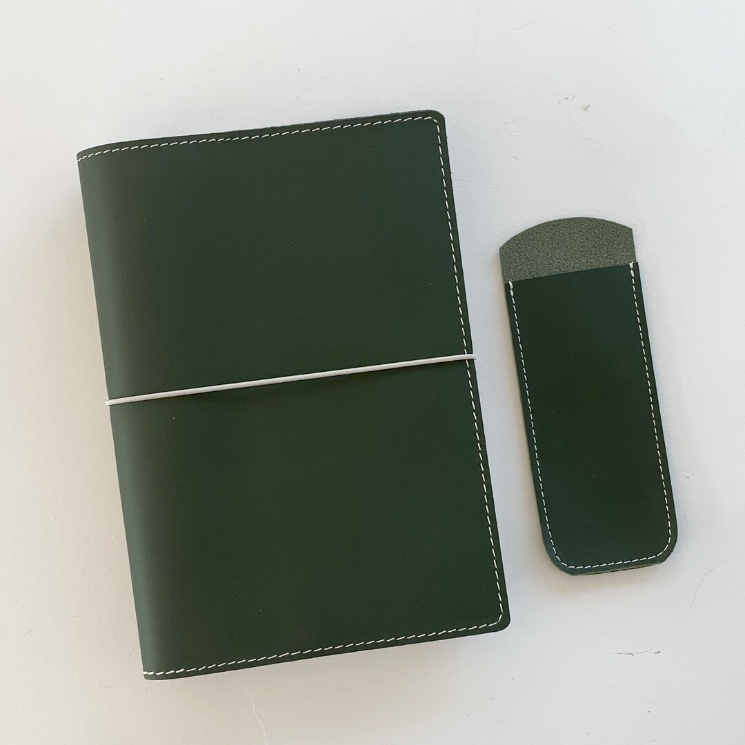 B6 Cover Green Color for Stalogy, B6 Notebook Cover Leather Hobonichi ...