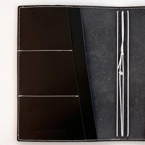 A5 Leather Notebook Cover Refillable, Cover in Black Leather A5 Size ...
