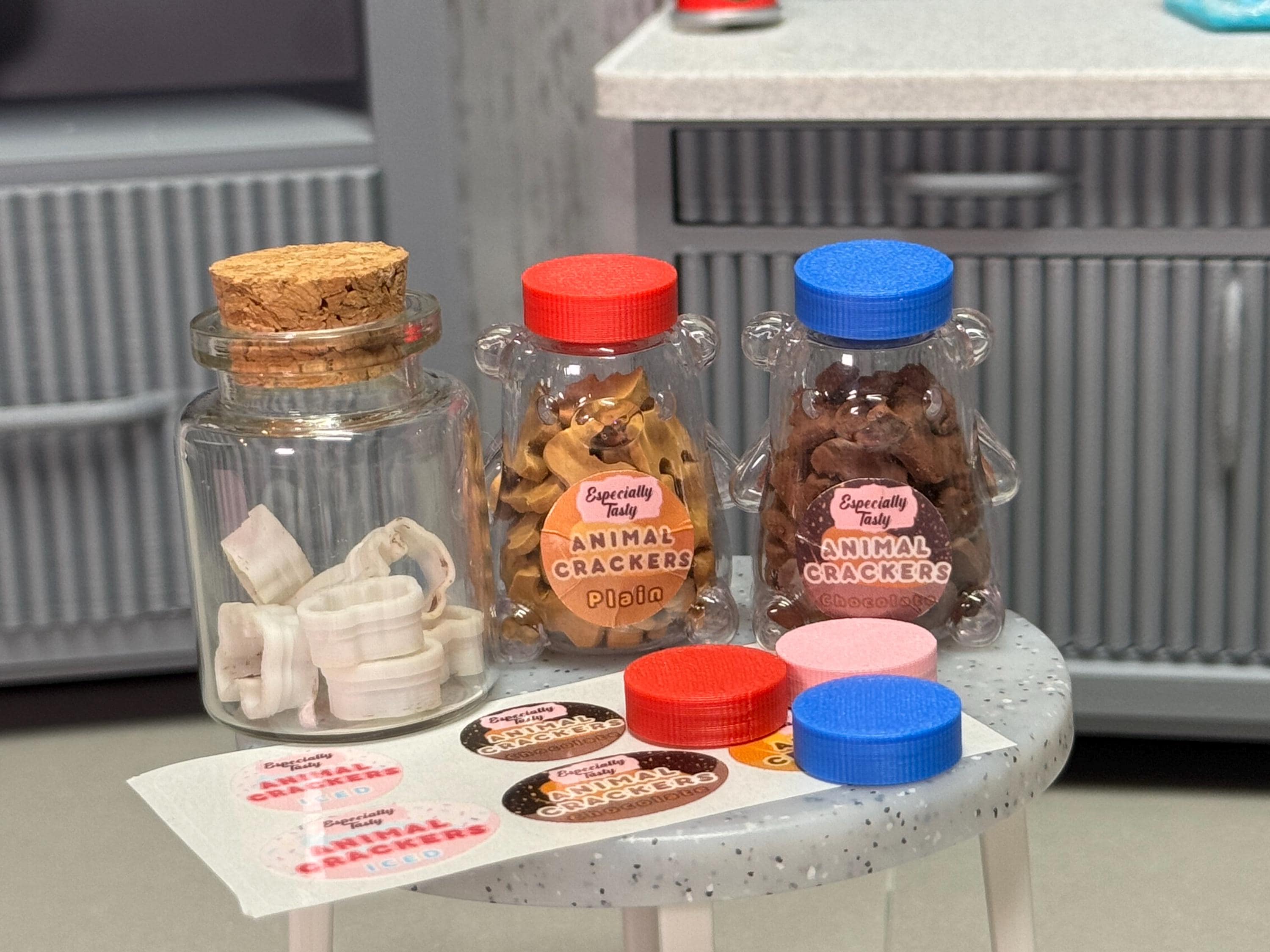 Miniature Animal Cracker Kit | 1:6 Scale Dollhouse Accessory | 3D ...