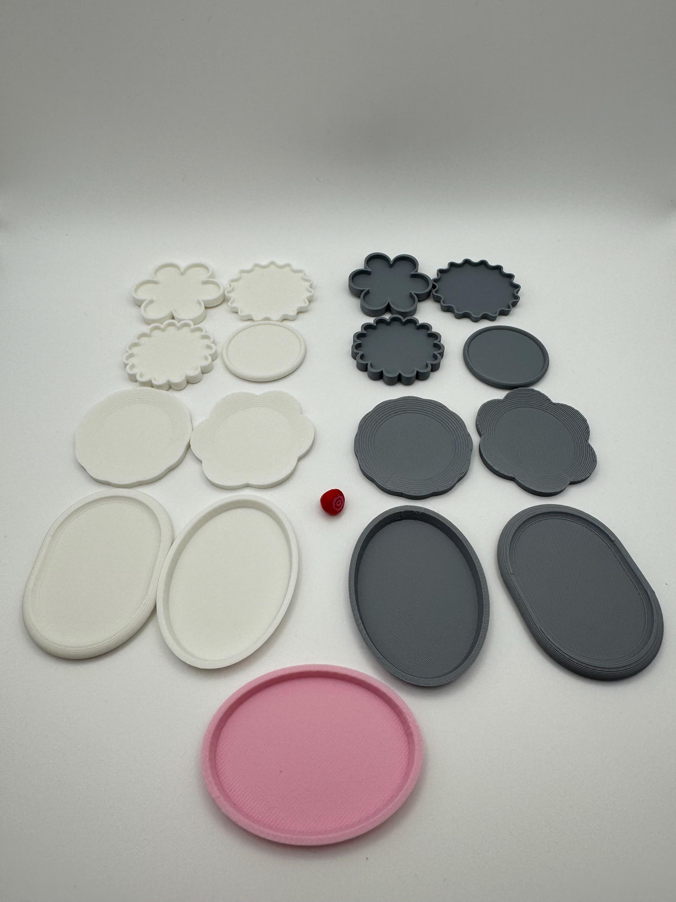 Miniature Plate | 1:6 Scale Dollhouse Accessory | 3D Printed Decorative ...