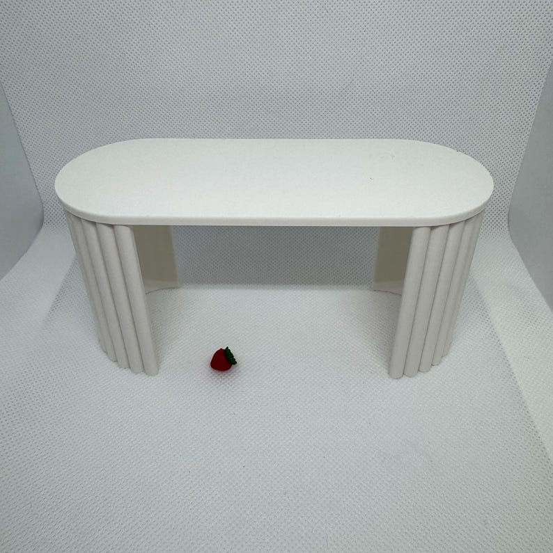 Miniature Scallop Table | 1:6 Scale Display Table | Perfect for Mga's ...