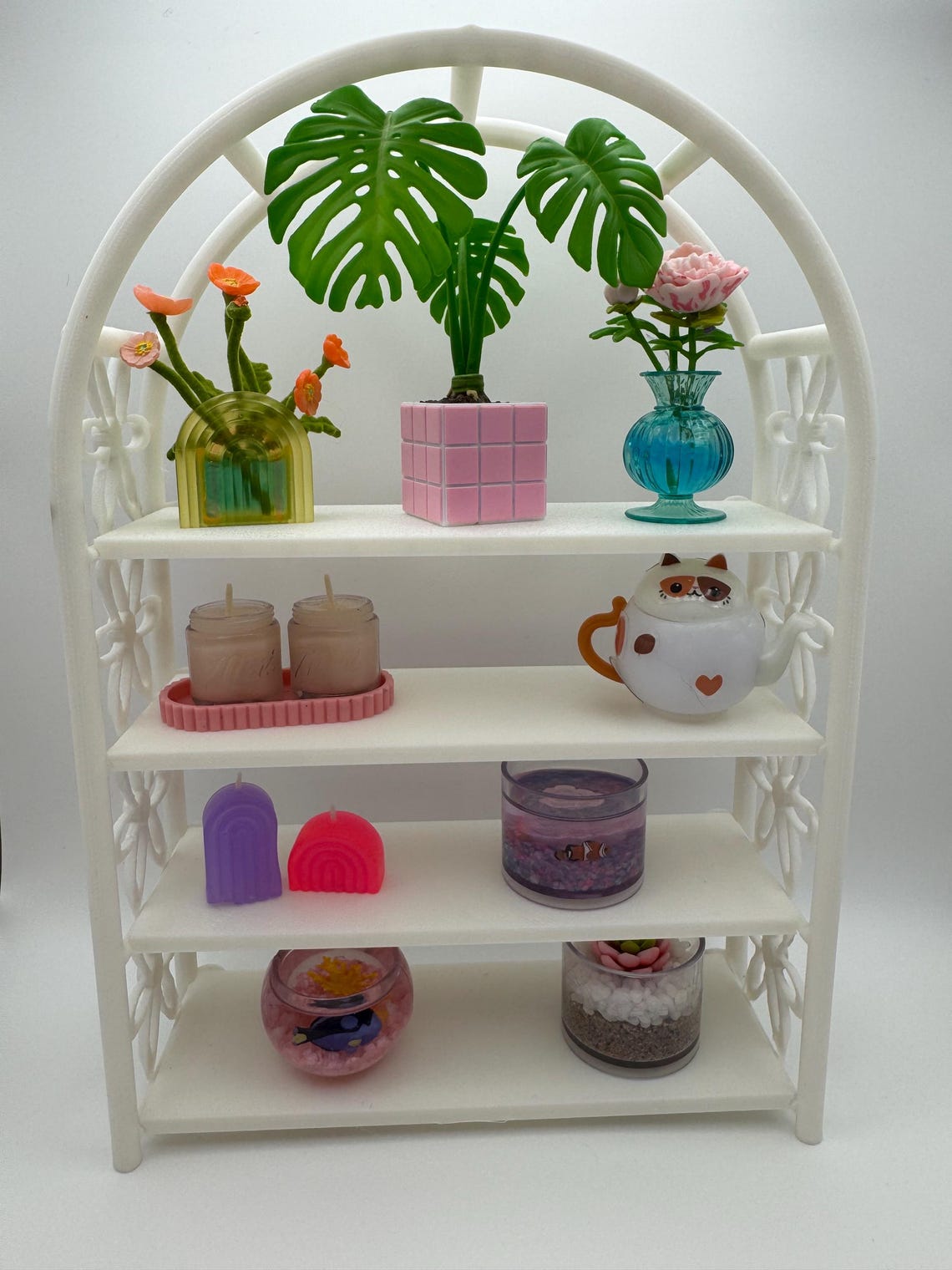 Miniature Arched Shelf | 1:6 Scale Dollhouse Furniture | 3D Printed ...