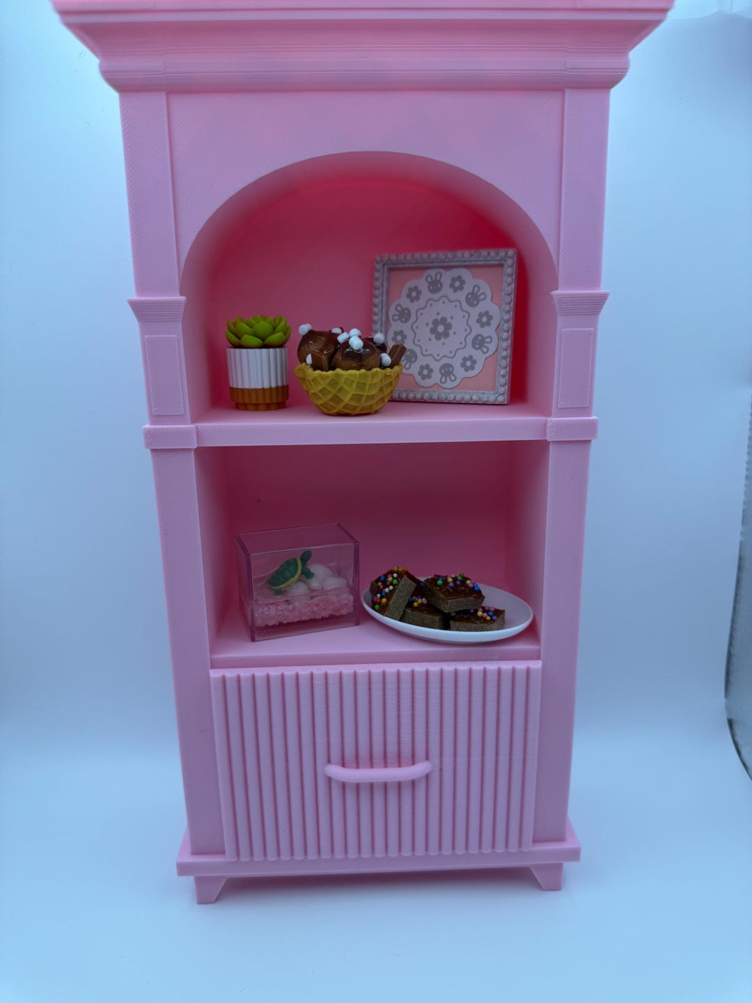 Miniature Bookshelf | 1:6 Scale Dollhouse Furniture | 3D Printed ...