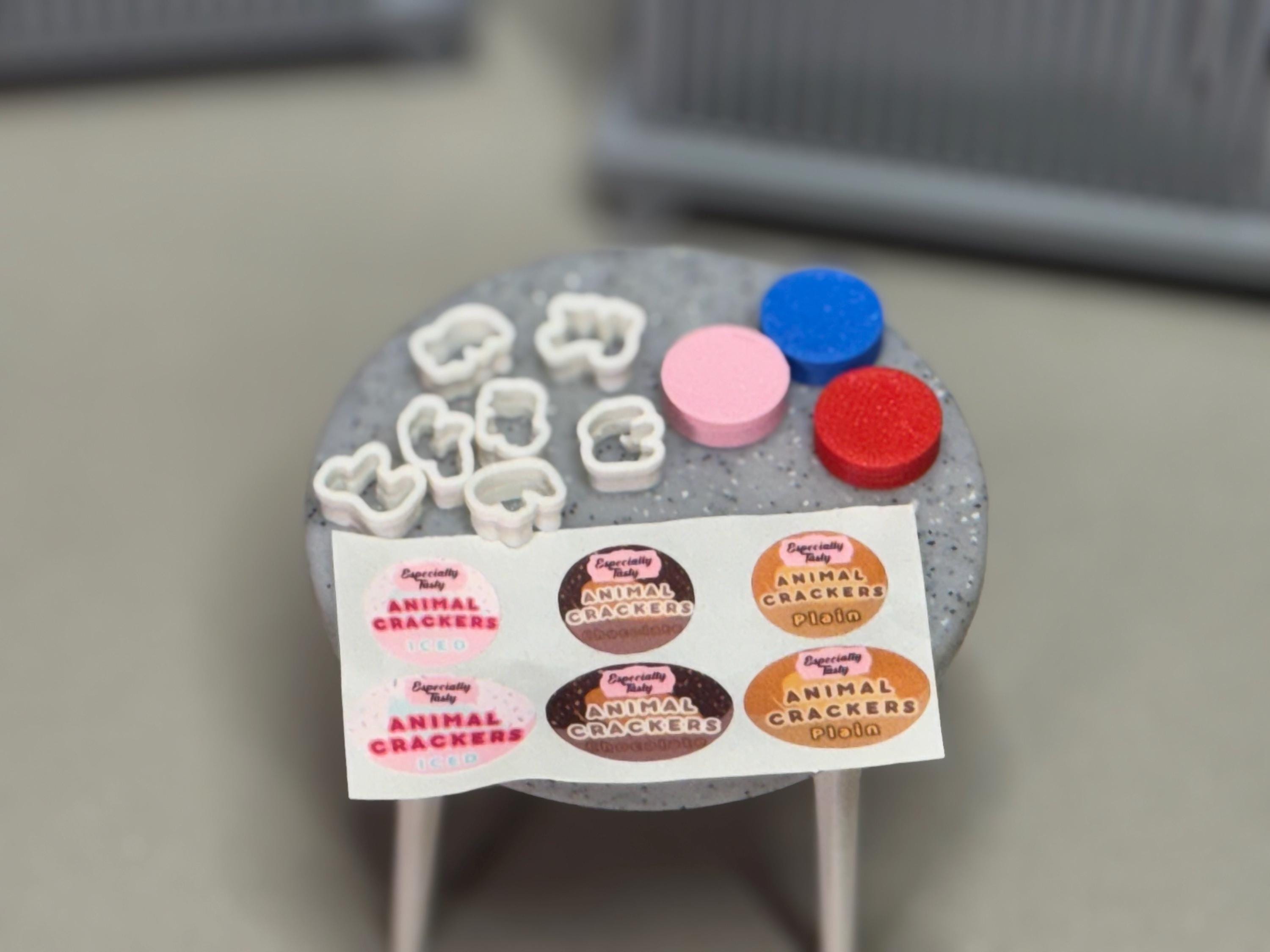 Miniature Animal Cracker Kit | 1:6 Scale Dollhouse Accessory | 3D ...