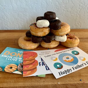 6 Donut Father's Day Cards *digital Download* - Etsy