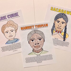 Women's History Coloring Pages - Etsy