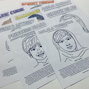 Women's History Coloring Pages - Etsy