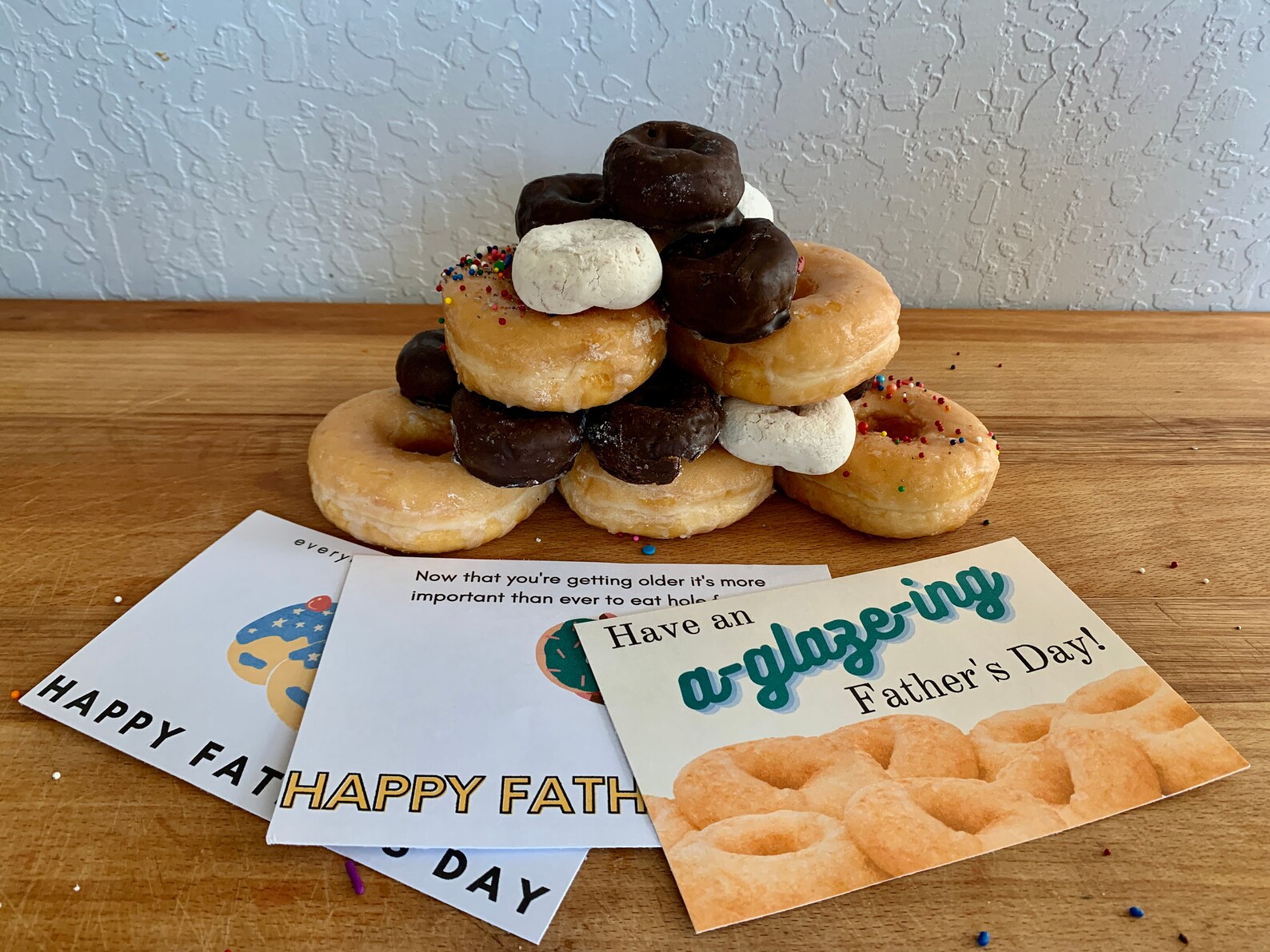 6 Donut Father's Day Cards *digital Download* - Etsy