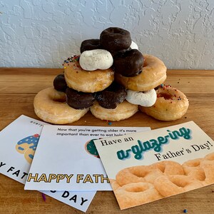 6 Donut Father's Day Cards *digital Download* - Etsy