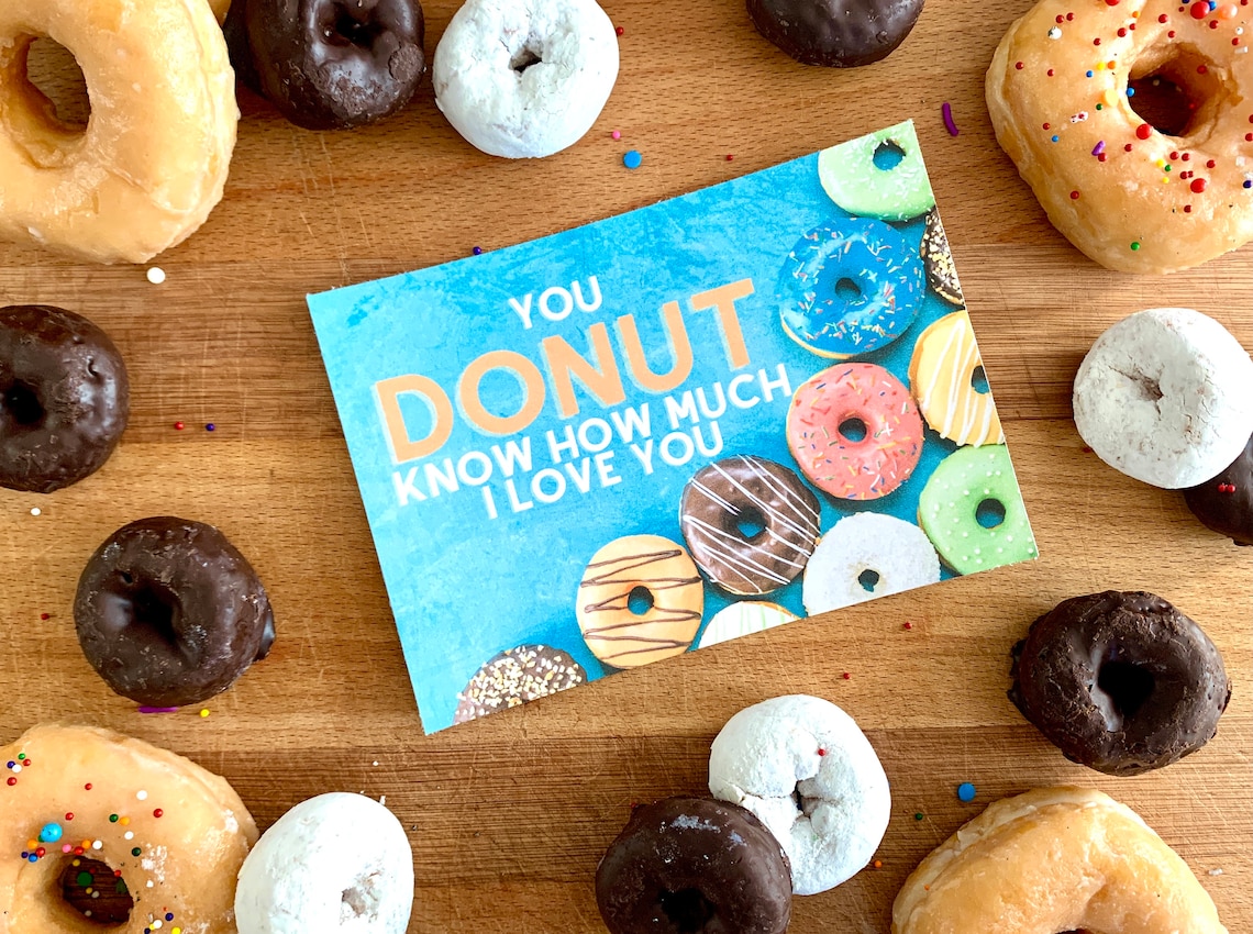 6 Donut Father's Day Cards *digital Download* - Etsy