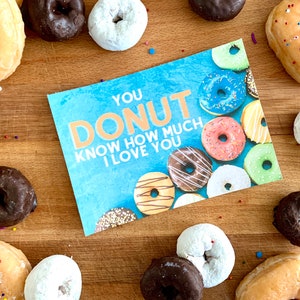 6 Donut Father's Day Cards *digital Download* - Etsy