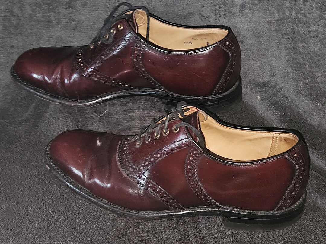 Vintage Austin Reed Dress Oxfords USA Mens 8.5 All Leather - Etsy