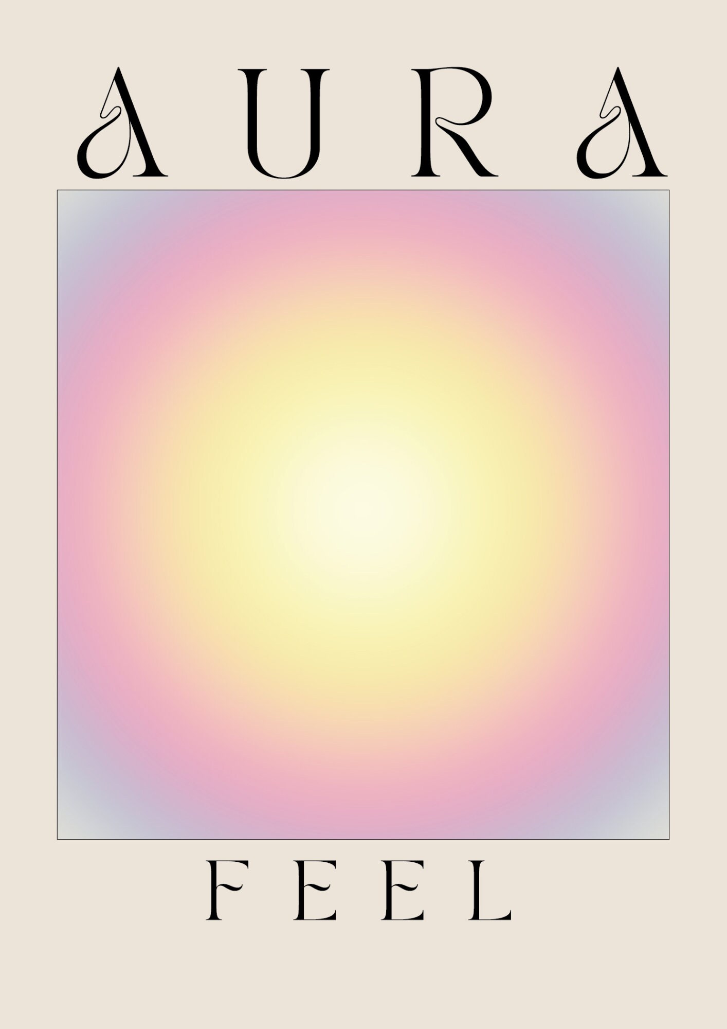 AURA GRADIENT PRINTS Set of Three, Pastel Aura Art Prints,spiritual ...