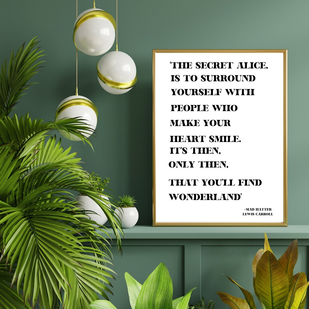 THE SECRET ALICE' Inspirational Poster, Positive Mindful and Empowering ...