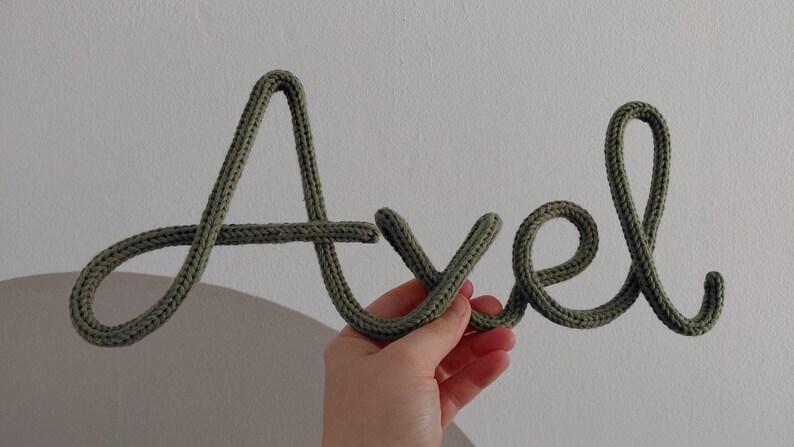 Custom Word Knitted Wire Sign, Nursery, Children’s Decor Knitted Wall ...