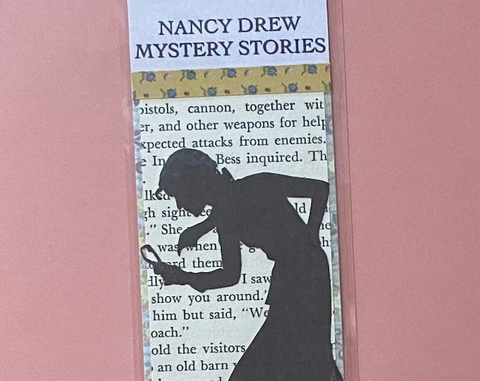 Nancy Drew Handmade Bookmark, Collage Art, 2x7 Inches, Carolyn Keene ...