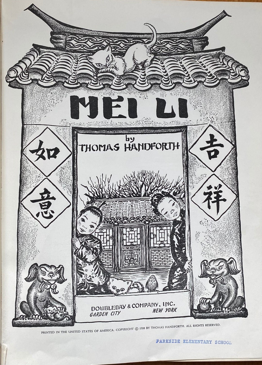 Mei Li, Thomas Handforth, 1939, Doubleday, Doran and Co., Caldecott ...