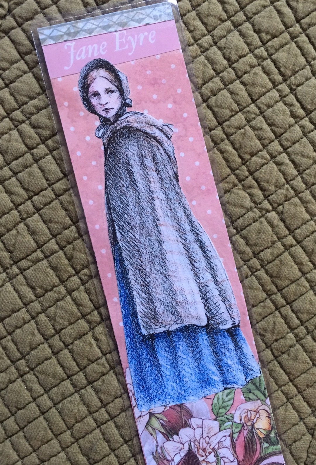 Jane Eyre Handmade Bookmark, Original Pen and Ink and Collage - Etsy