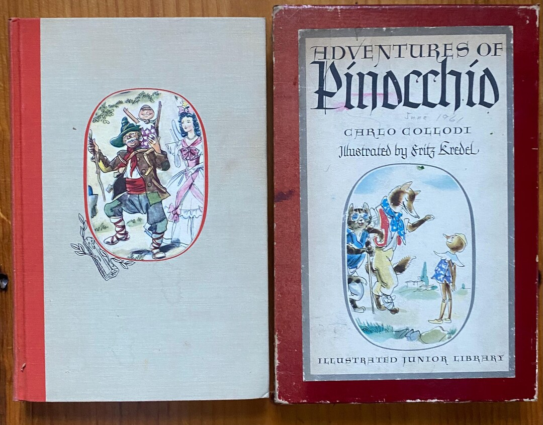 Vintage Pinocchio Book: 1946 Illustrated Junior Library, Fritz Kredel ...