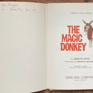 Vintage Children's Book: the Magic Donkey, 1972 - Etsy