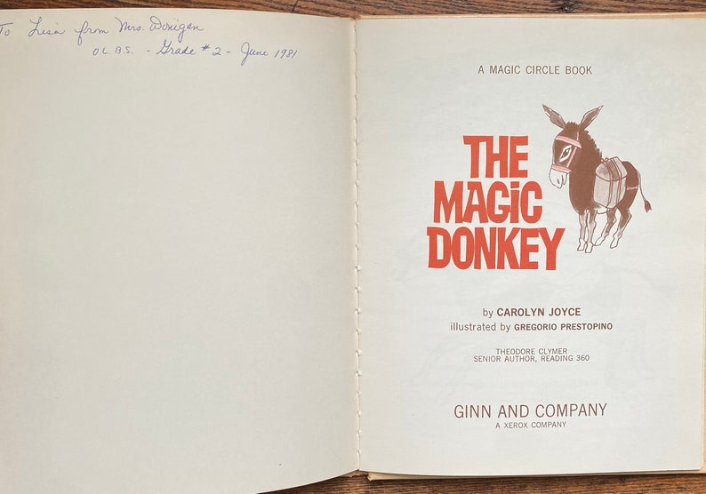 Vintage Children's Book: the Magic Donkey, 1972 - Etsy
