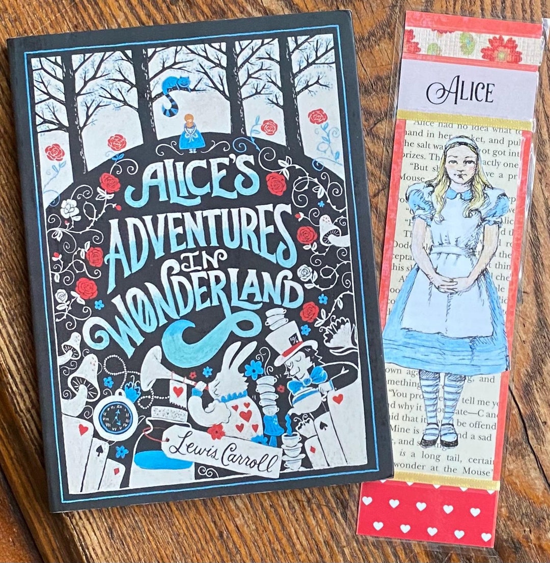 Handmade Alice in Wonderland Bookmark With Tenniel Illustrated Book - Etsy