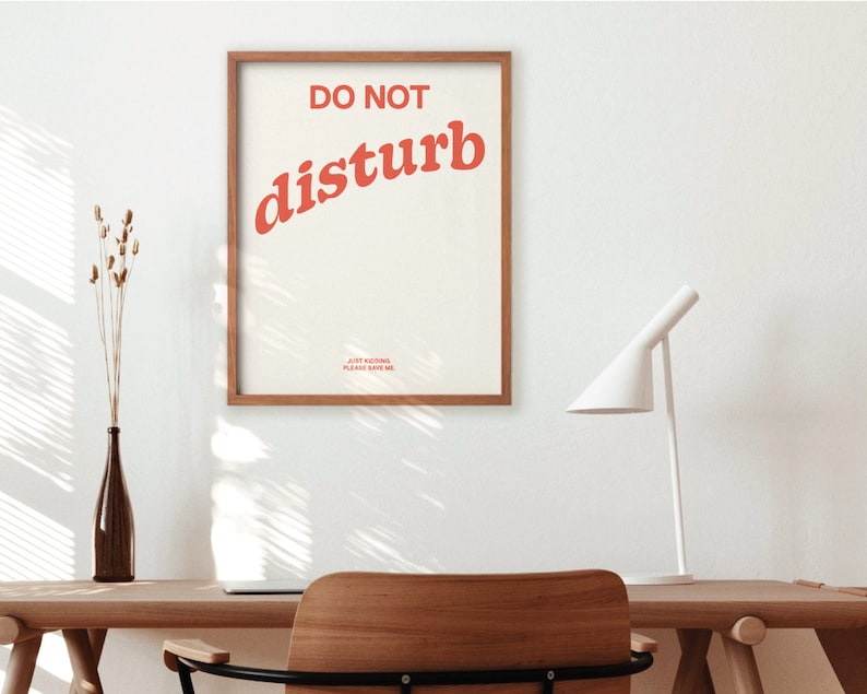 Do Not Disturb Retro Art Wall Print, Digital Download Print, Wall Decor ...