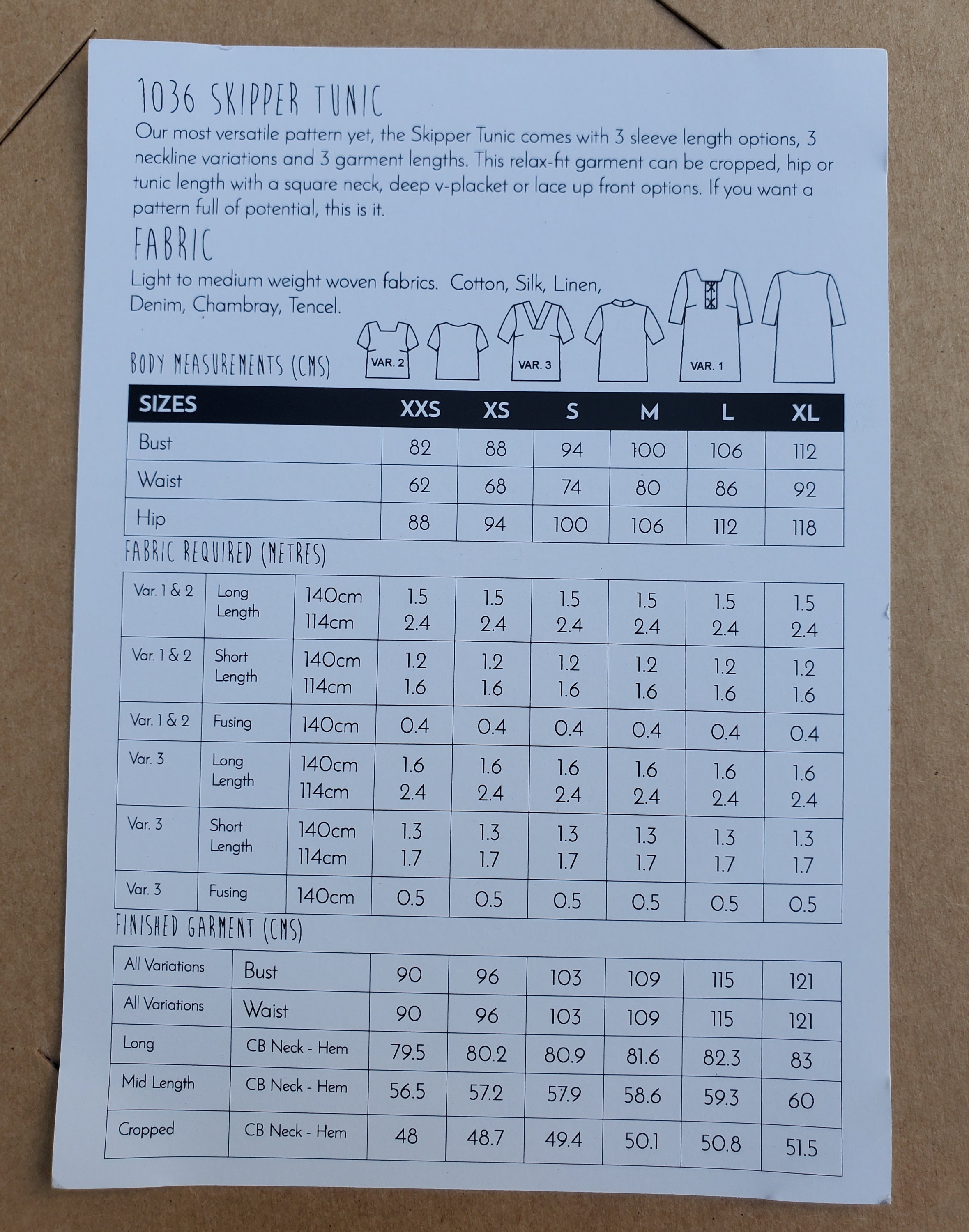 Papercut Patterns Skipper Tunic Dress Pattern New and UNCUT - Etsy