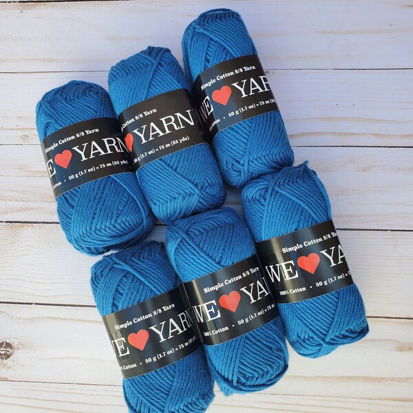 Blue Yarn - Etsy