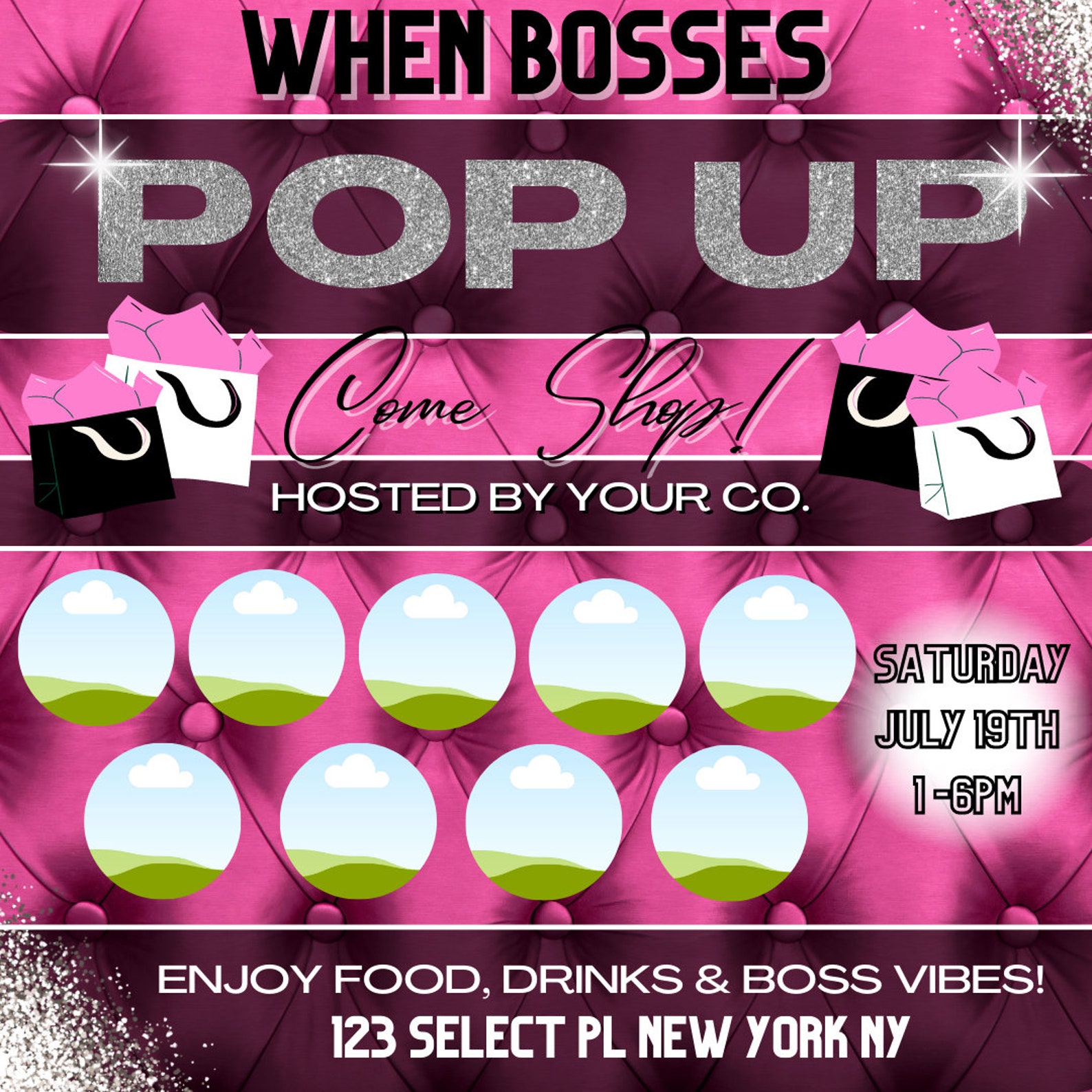 Pop up Shop Flyer Template Including Vendor Logos - Etsy