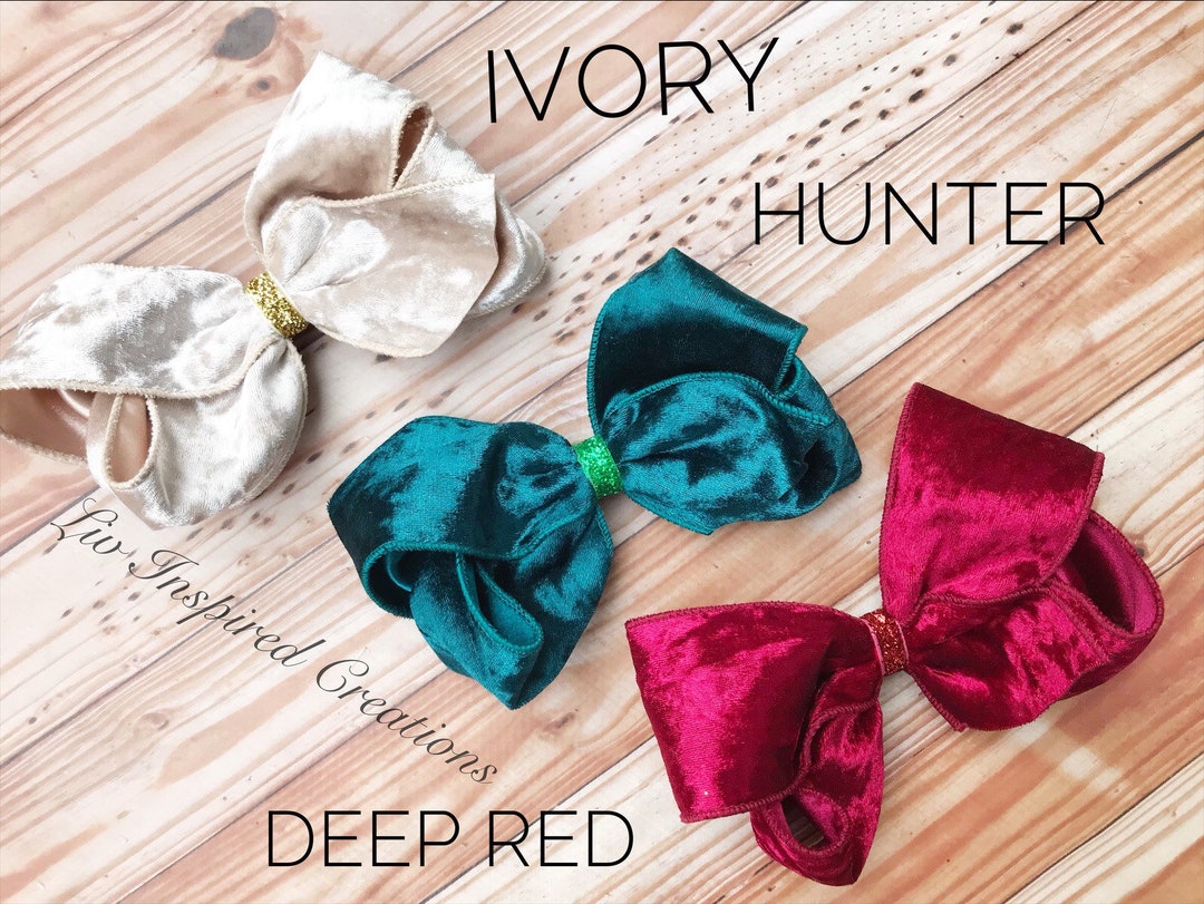 Velvet Hair Bow. Variety of Colors. Click to Explore - Etsy