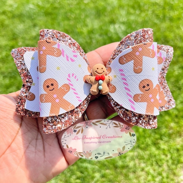 Gingerbread Man Bow - Etsy