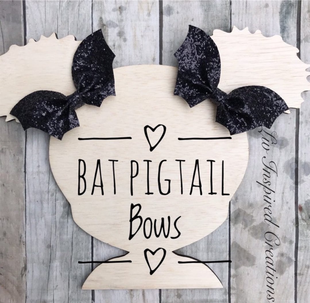 Bat Hair Bows, Faux Leather Bows - Etsy