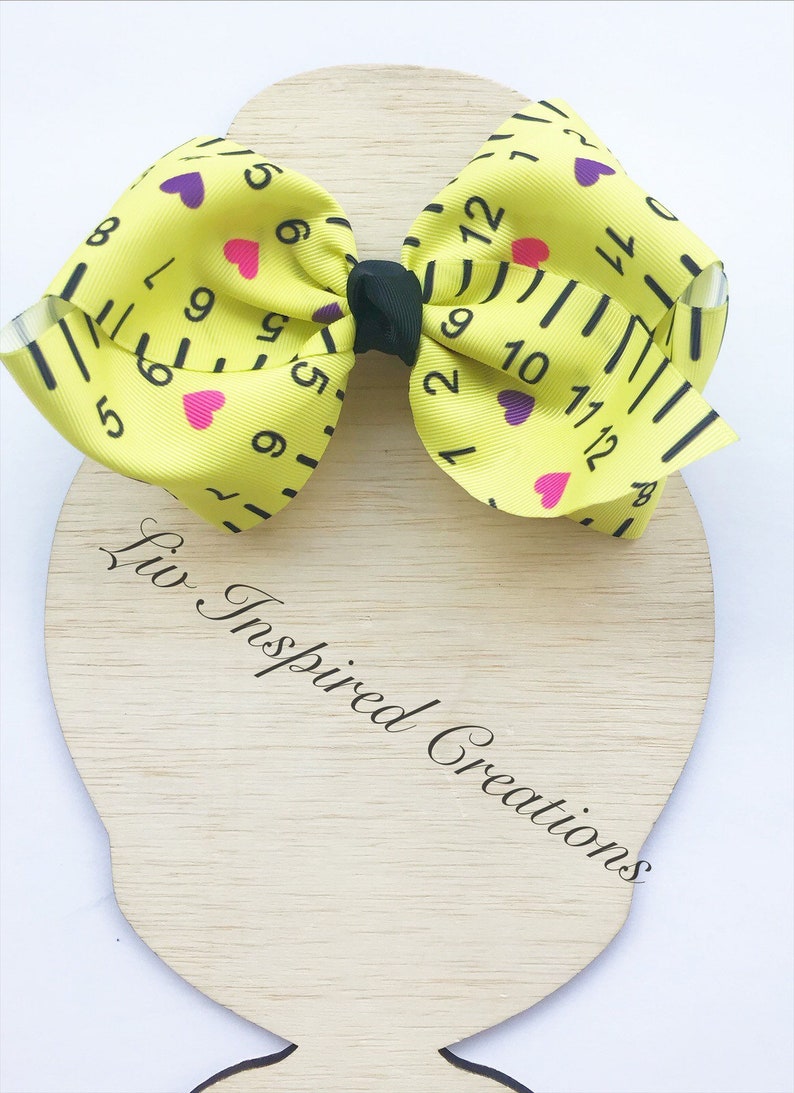 Ruler School Hair Bow. Back to School Bow - Etsy