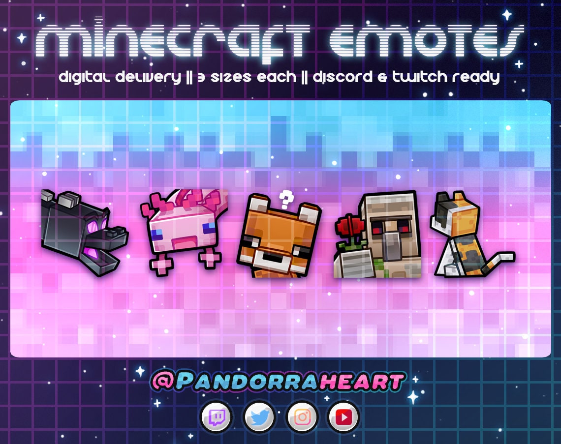 Minecraft Emote Set for Twitch/Discord | Etsy