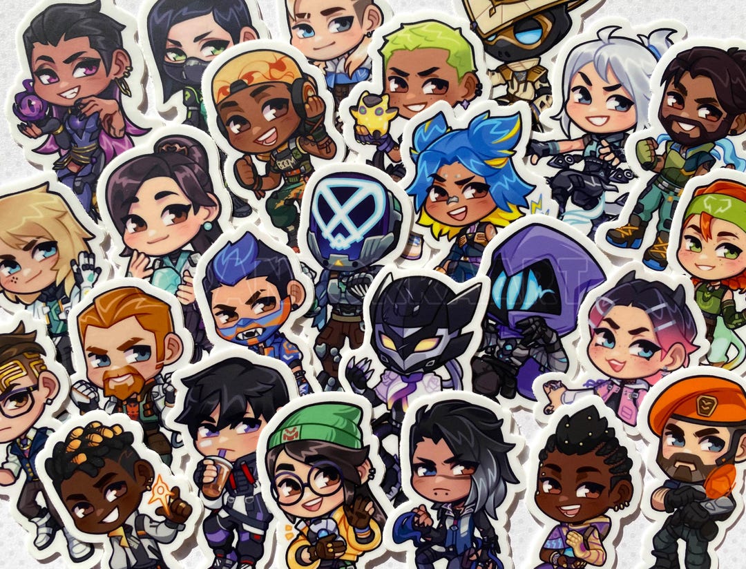 Agent Matte Stickers | SET 1 | Sage, Jett, Killjoy, Chamber, Omen ...