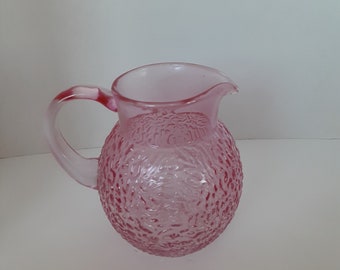 Pink Glass Pitcher - Etsy