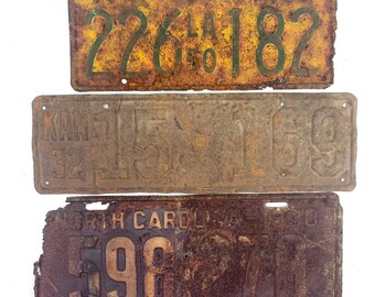 Rusty License Plates | Etsy
