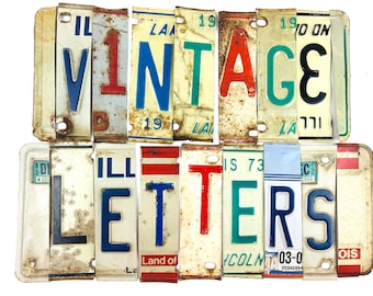 License Plate Letters - Etsy