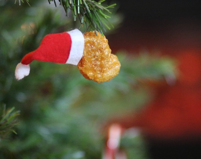 Real Chicken Nugget With Santa Hat Ornament (real Preserved Chicken ...