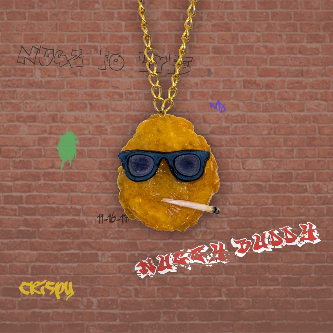 Thug Nug Necklace (real Preserved Chicken Nugget) Nuggy Buddy - Etsy