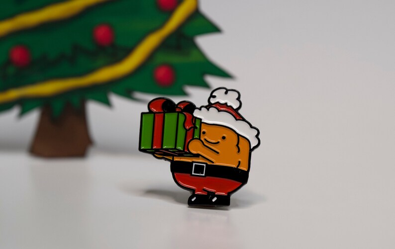 Santa Chicken Nugget Pins - Etsy