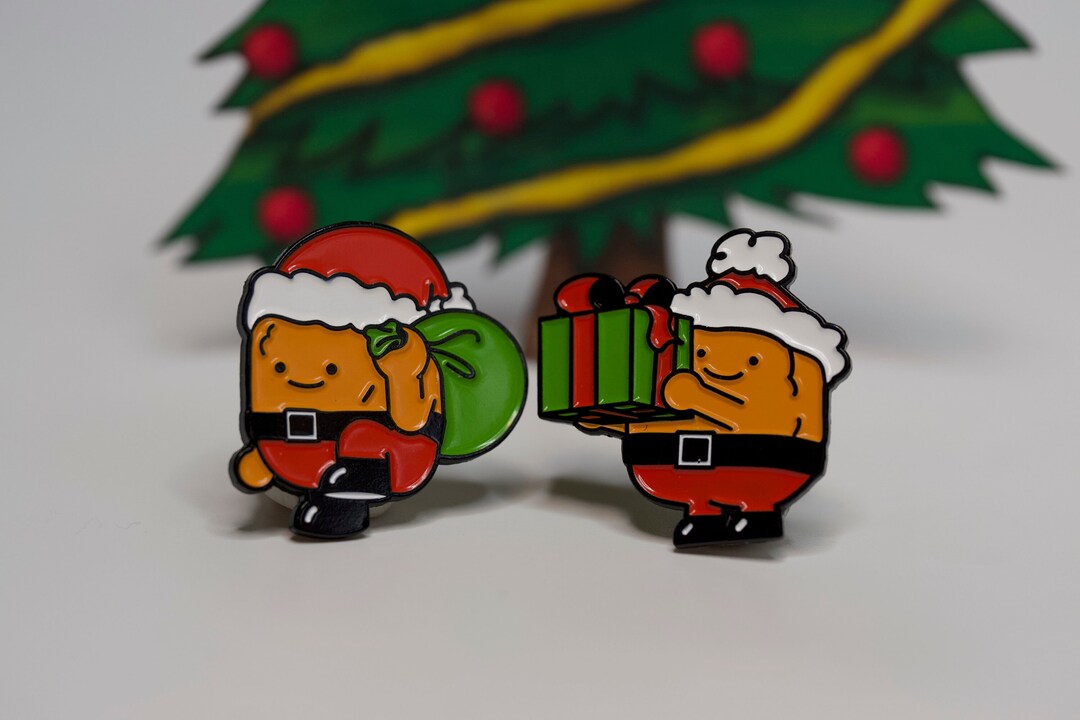 Santa Chicken Nugget Pins - Etsy