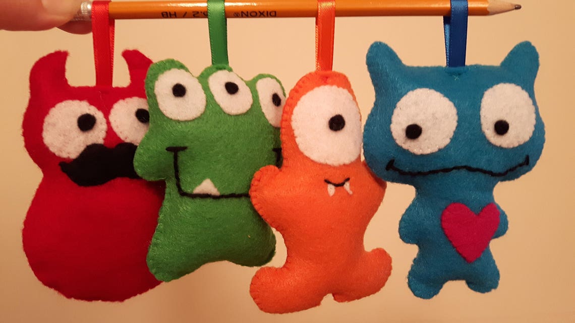 Printable Pattern for Hand Sewn Adorable Felt Monsters - Etsy Canada