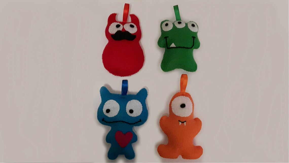 Printable Pattern for Hand Sewn Adorable Felt Monsters - Etsy Canada