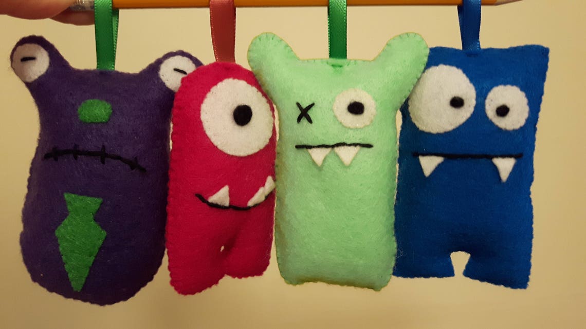 Printable Pattern for Hand Sewn Adorable Felt Monsters - Etsy