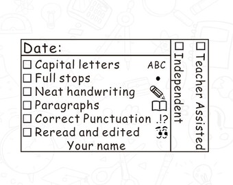 Personalized Teacher checklist Stamp Self-inking Stamp | Etsy